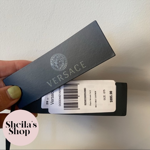 Versace | Accessories | Nwt Versace Crystalembellished Medusa Leather ...